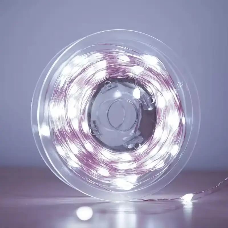 Luces Led Alambre de Cobre Color Blanco, 100 Luces 10 Metros Cable Tra ...